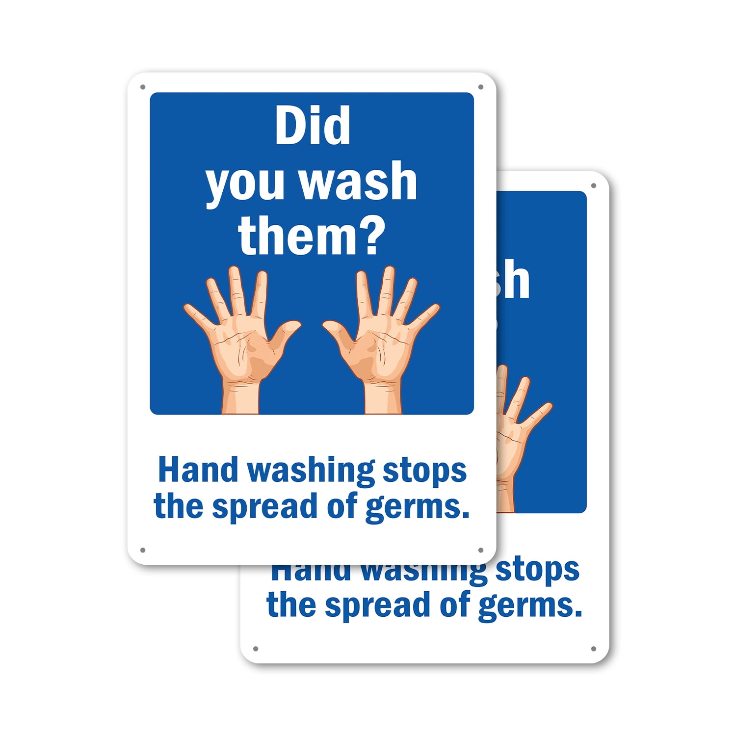 (2 Pack) Did You Wash Them OSHA Notice Sign 12 Inch X 18 Inch Indoor ...