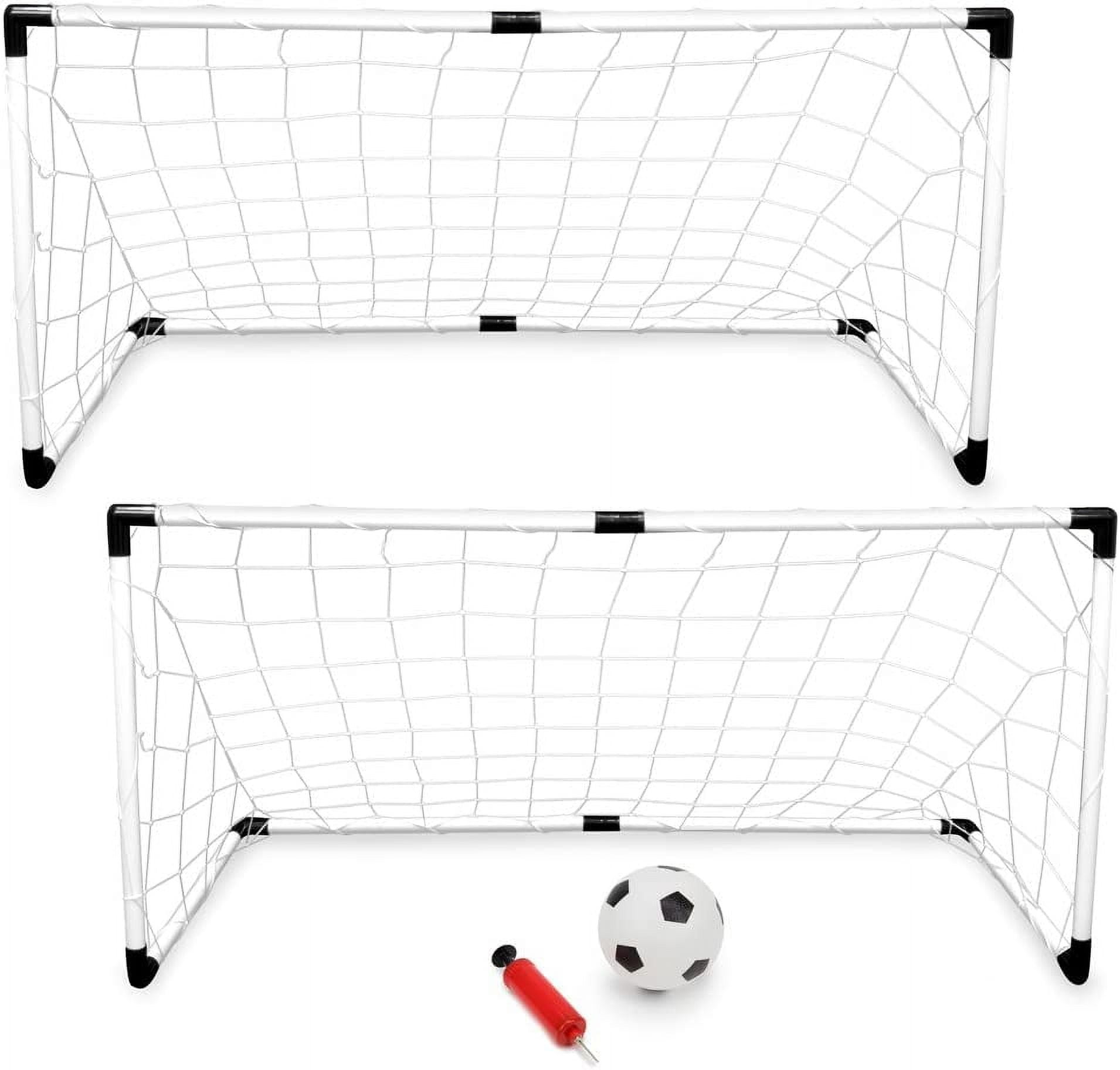 2-Pack Youth Soccer Goals with Soccer Ball and Pump | Portable Goals ...