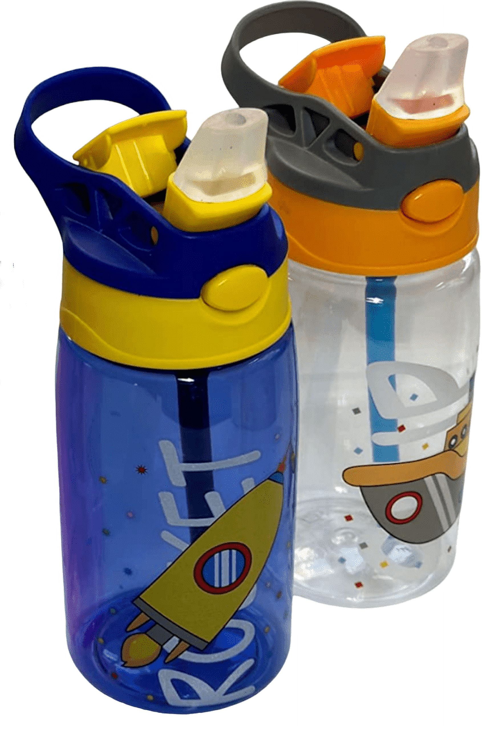 Zigido Kids Water Bottle, 16oz with Straw, BPA-Free, Spill Proof ...