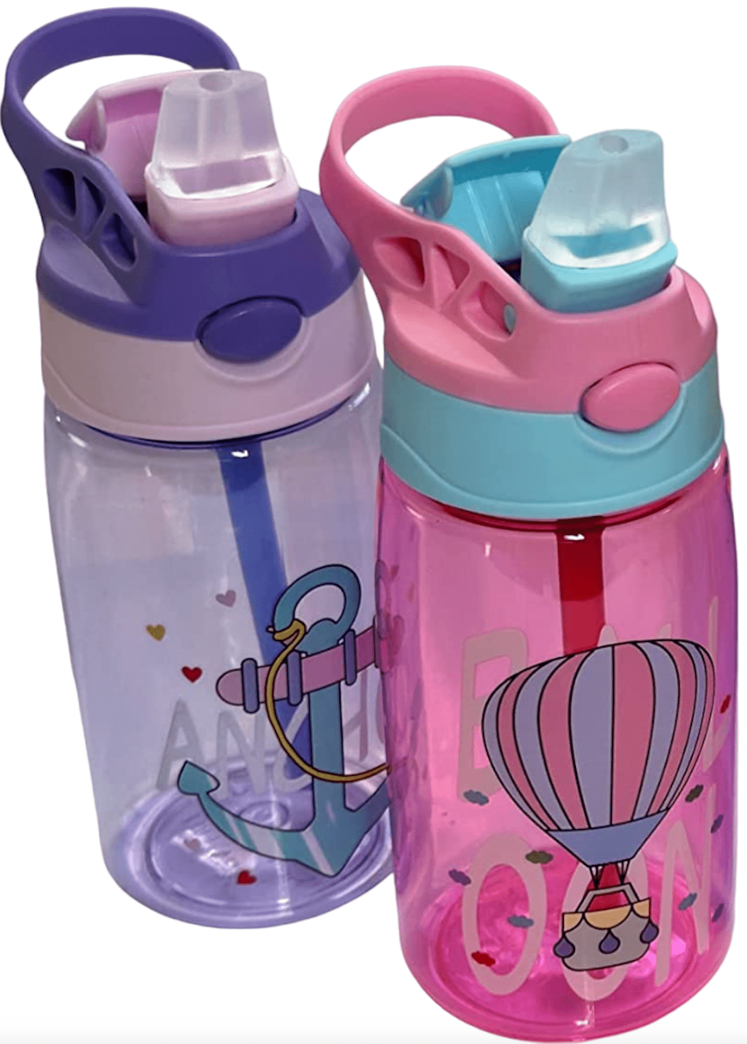 ZIGIDO (2-Pack) Kids Water Bottle for School, Toddler Sipper with Spout ...