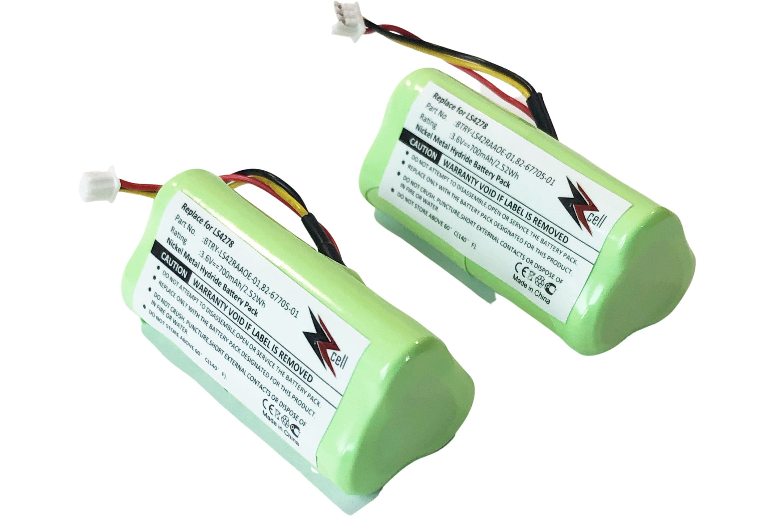 2-Pack ZZcell TM Bar Code Scanner Battery For Symbol LS4278 / BTRY ...