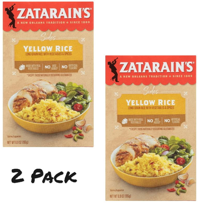 ( 2 Pack ) Zatarain's Gluten Free Yellow Rice Mix, 6.9 oz Box - Walmart ...