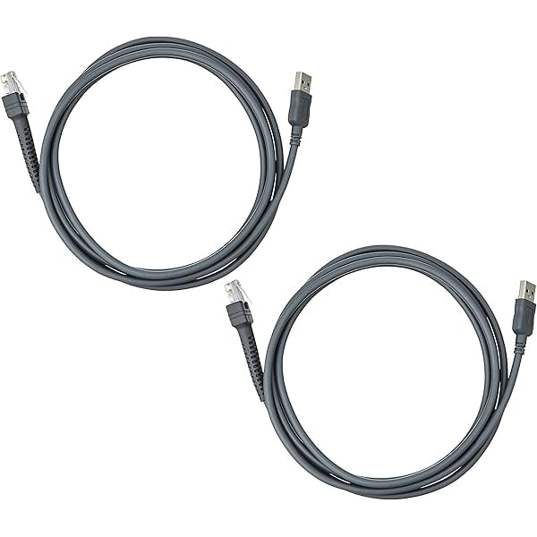 (2 Pack) Zebra Symbol Replacement Cable for LS2208 Series Handheld ...