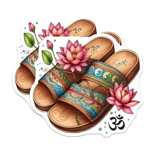 (2 Pack) Zen Steps Magnets Magnets - Floral Zen Art - 5" On Longest ...