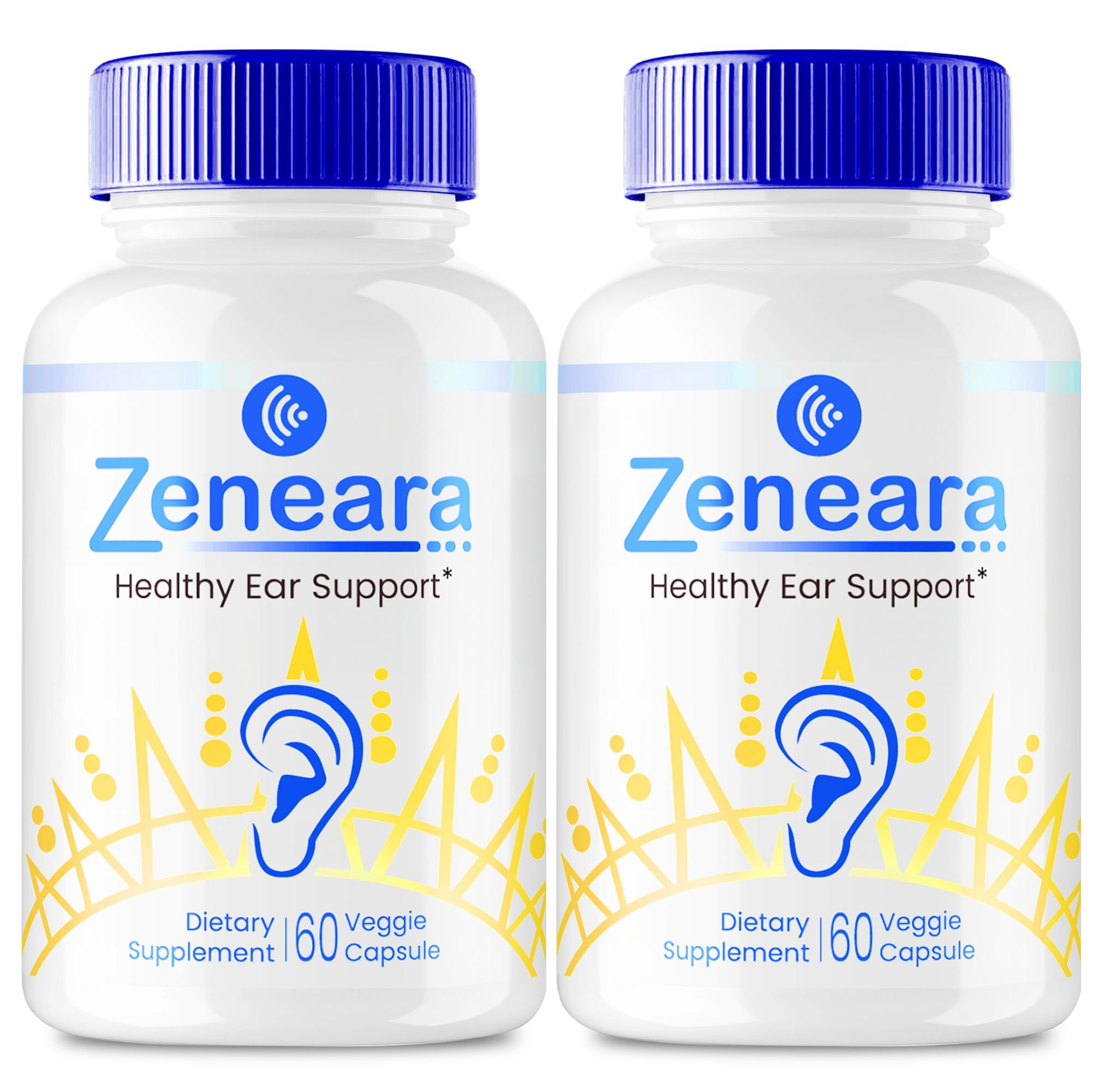 (2 Pack) Zeneara Tinnitus and Healthy Ear Support Capsules - Maximum ...