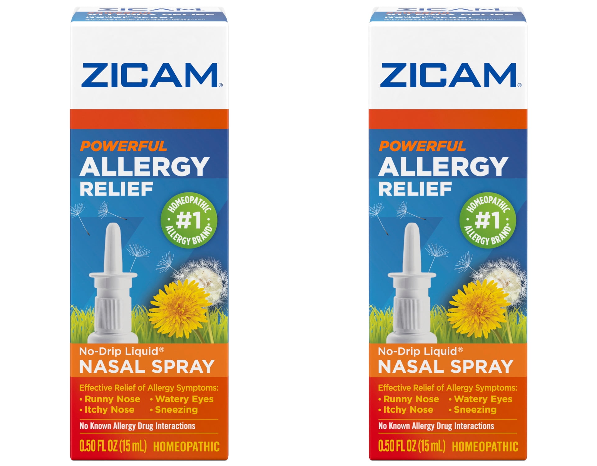 Zicam 2 Pack - Allergy Relief Sinus Liquid Nasal Gel 0.50oz Each, Non ...