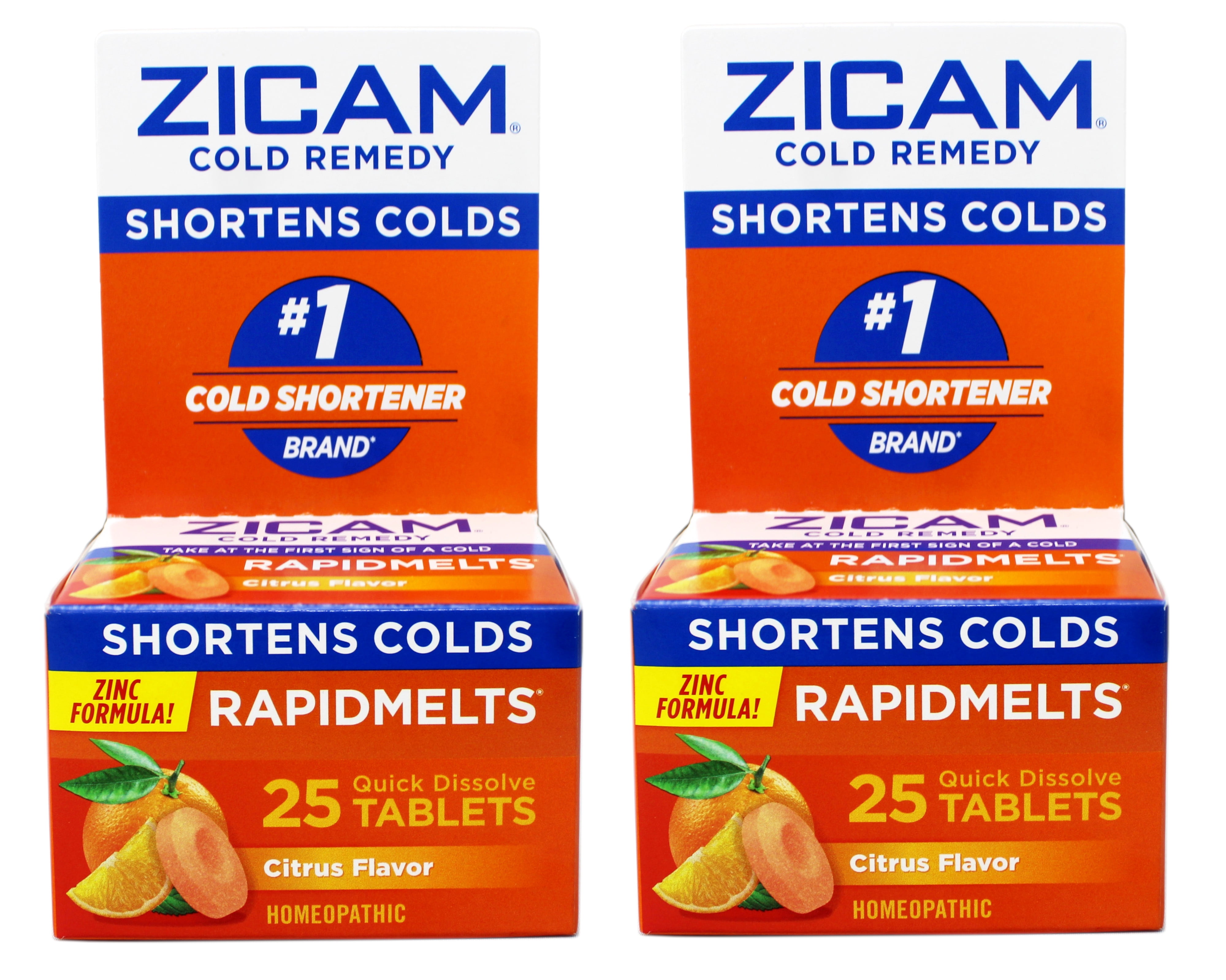 Zicam Cold Remedy RapidMelts Zinc Formula Quick Dissolve Tablets Citrus ...