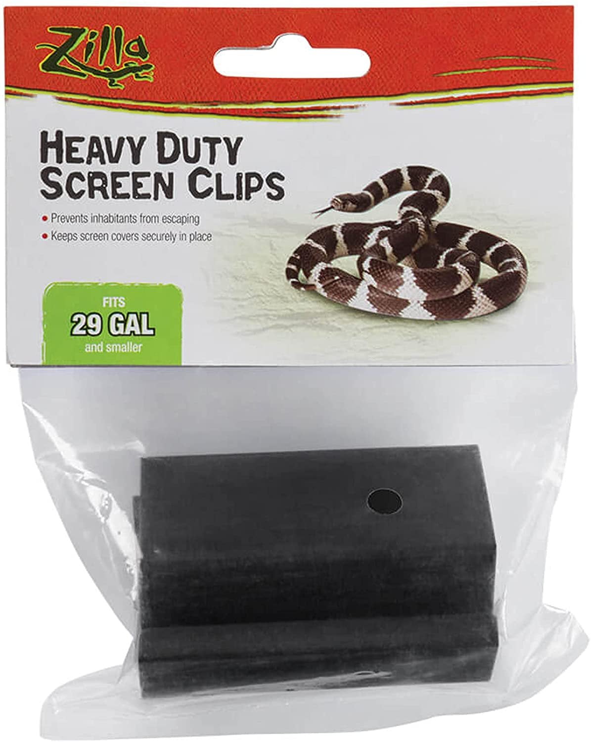 (2 Pack) Zilla Reptile Terrarium Covers Heavy Duty Screen Clips, Small ...