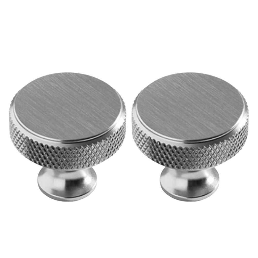 2 Pack Zinc Alloy Cabinet Knobs Knurled Round Drawer Handles for ...