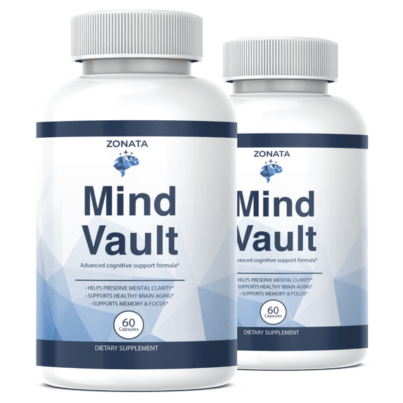 (2 Pack) Zonata Mind Vault Brain and Memory Support Supplement, Mind ...