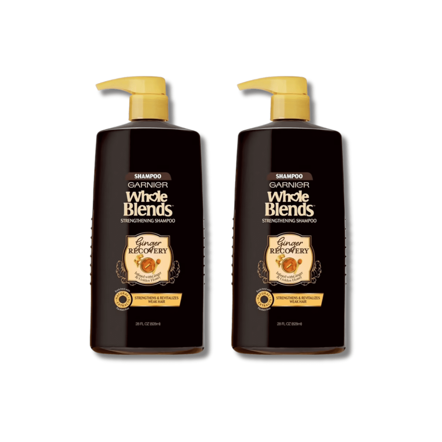 2 Pack bottles Garnier Whole Blends Strengthening Shampoo Ginger ...