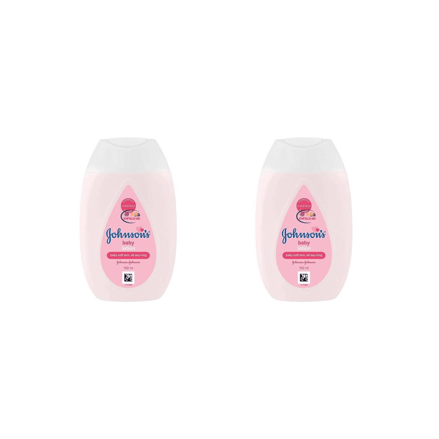 2 Pack bottles J&J Baby Lotion, 100 ml Each Gentle Moisturizer ...