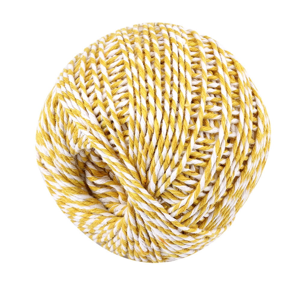 2 Pack by Malibure DIY Knitting DIY,Two Colors Cotton Bakers Twine Rope ...
