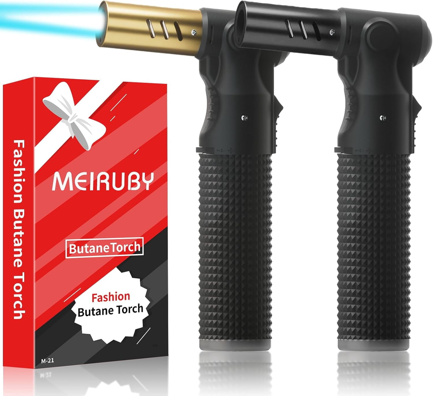 2 Pack fillable Butane Torch Lighter with Adjustable Jet Flame ...