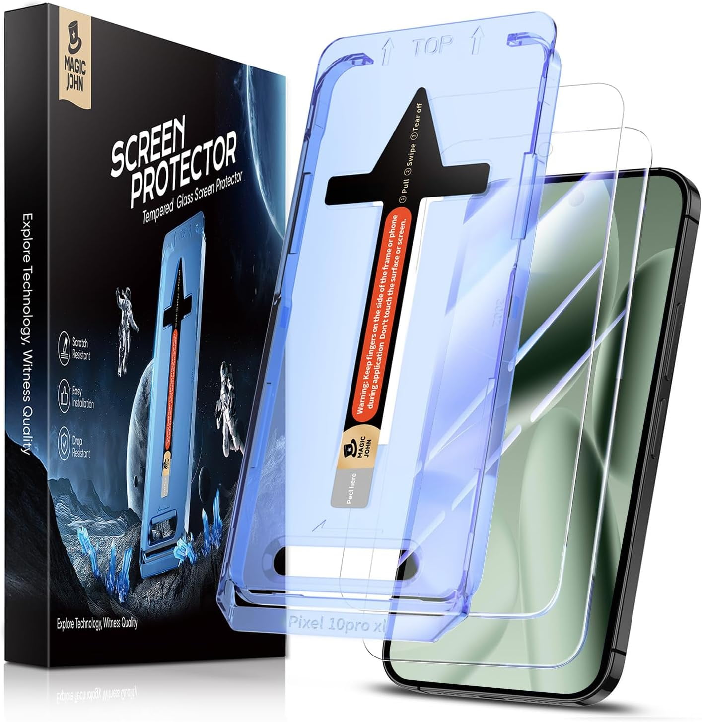 2 Pack for Google Pixel Google Pixel 10 Pro XL Tempered Glass Screen ...