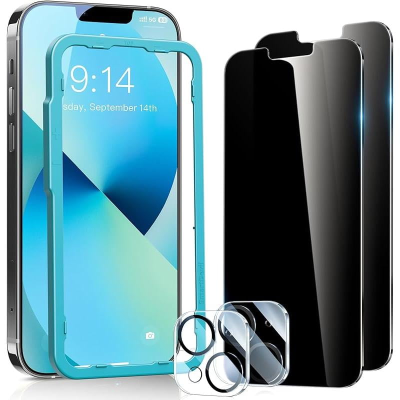 2 Pack for iPhone 11 Privacy Screen Protector with 2 Pack Camera Lens ...