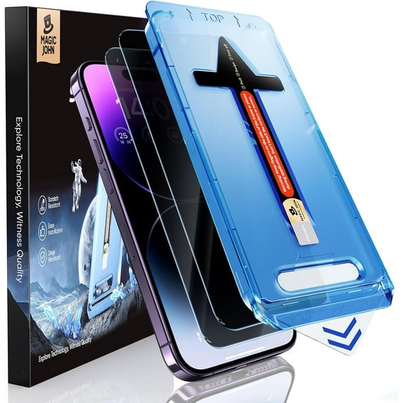 2 Pack for iPhone 14 Pro Max 6.7 inch Privacy Tempered Glass Screen ...