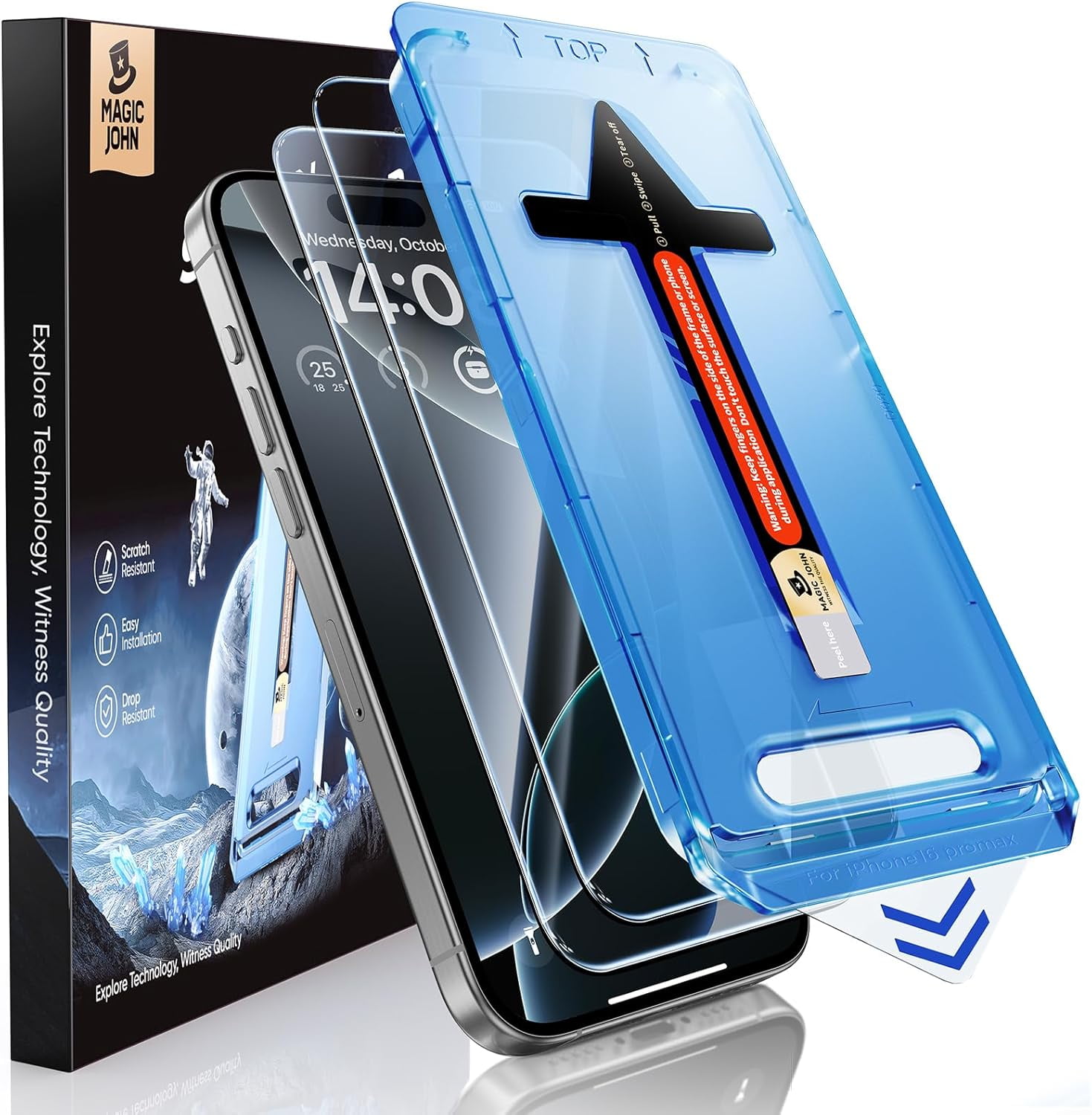 2 Pack for iPhone 16 Pro Max 6.9 inch Tempered Glass Screen Protector ...