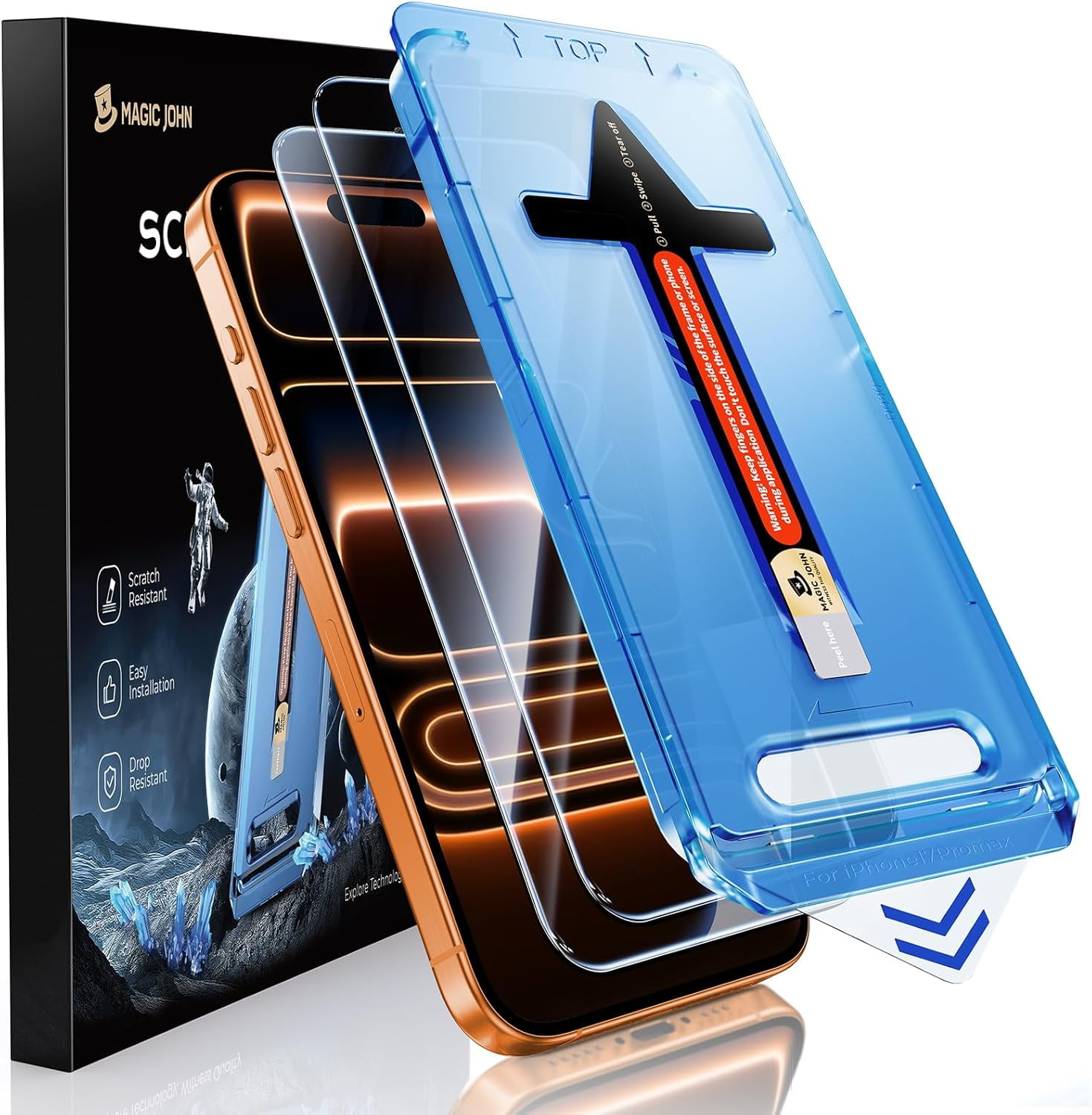 2 Pack for iPhone 17 Pro Max 6.9 inch Tempered Glass Screen Protector ...