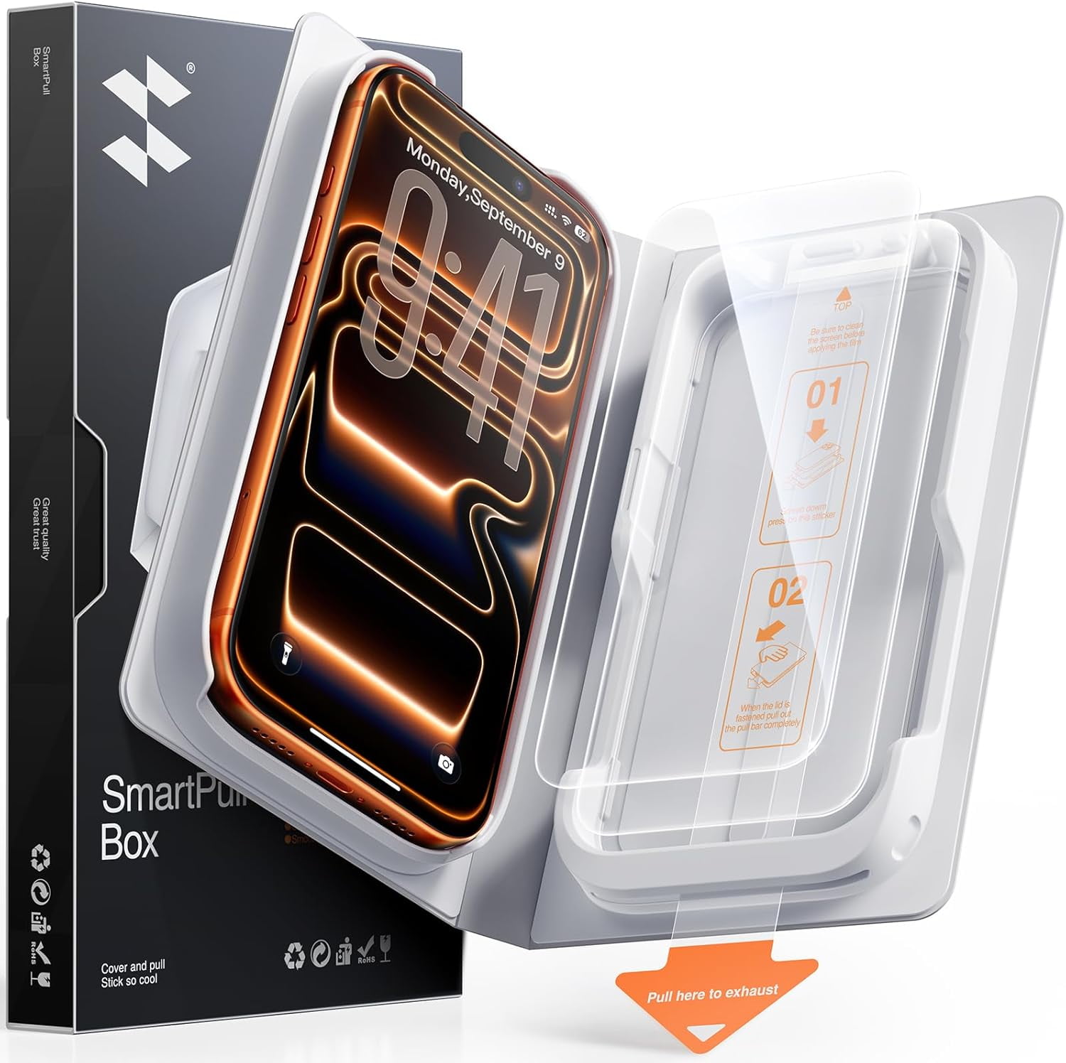 2 Pack for iPhone 17 Pro Max Screen Protector Tempered Glass, HD Clear ...