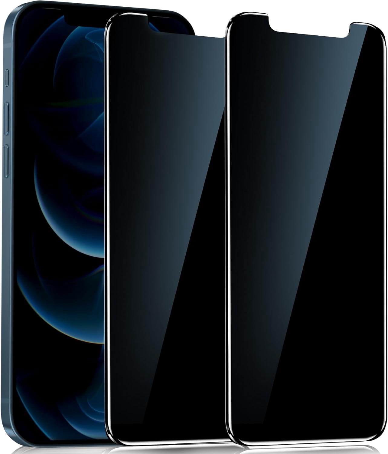 2 Pack for iPhone 12 Pro Max Privacy Screen Protector Tempered Glass ...