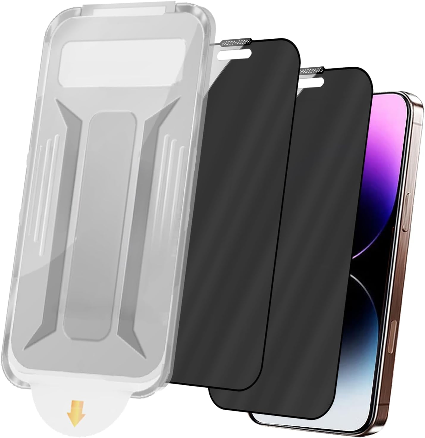 2 Pack for iPhone 14 Pro Max Privacy Screen Protector Anti spy Tempered ...