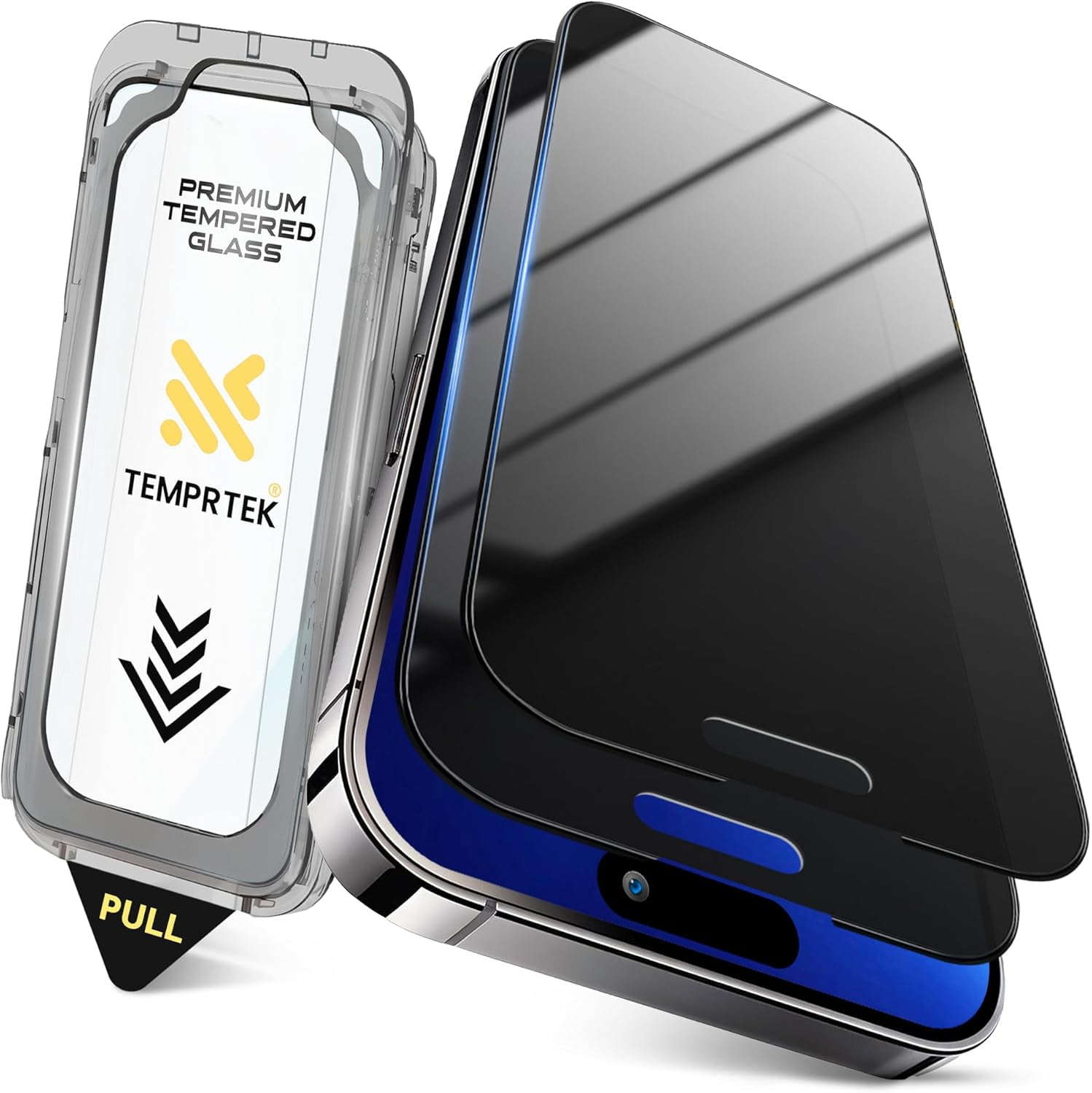 2 Pack iPhone 14 Pro Max Privacy Screen Protector Privacy 9H Military ...