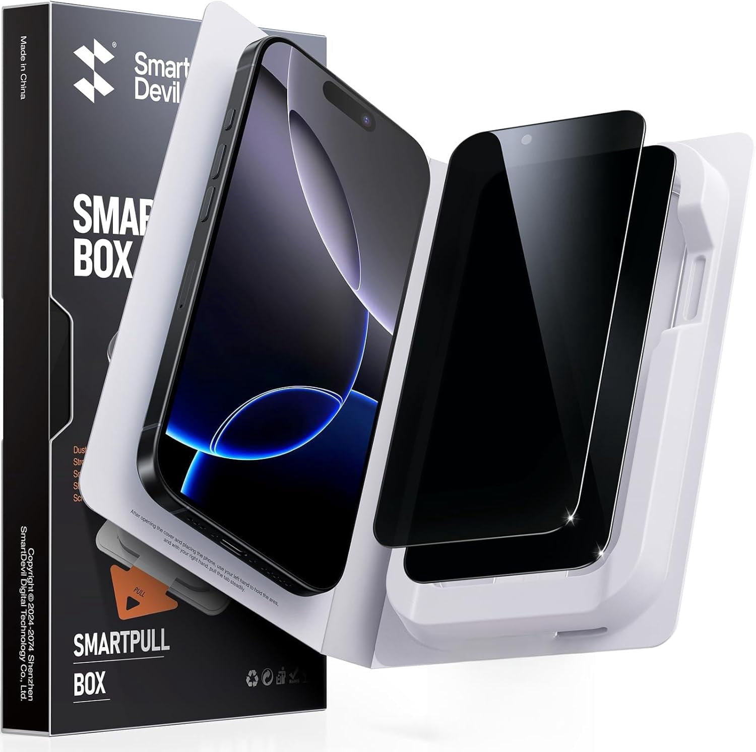 2 Pack for iPhone 16 Pro Max Privacy Screen Protector, Military Grade ...