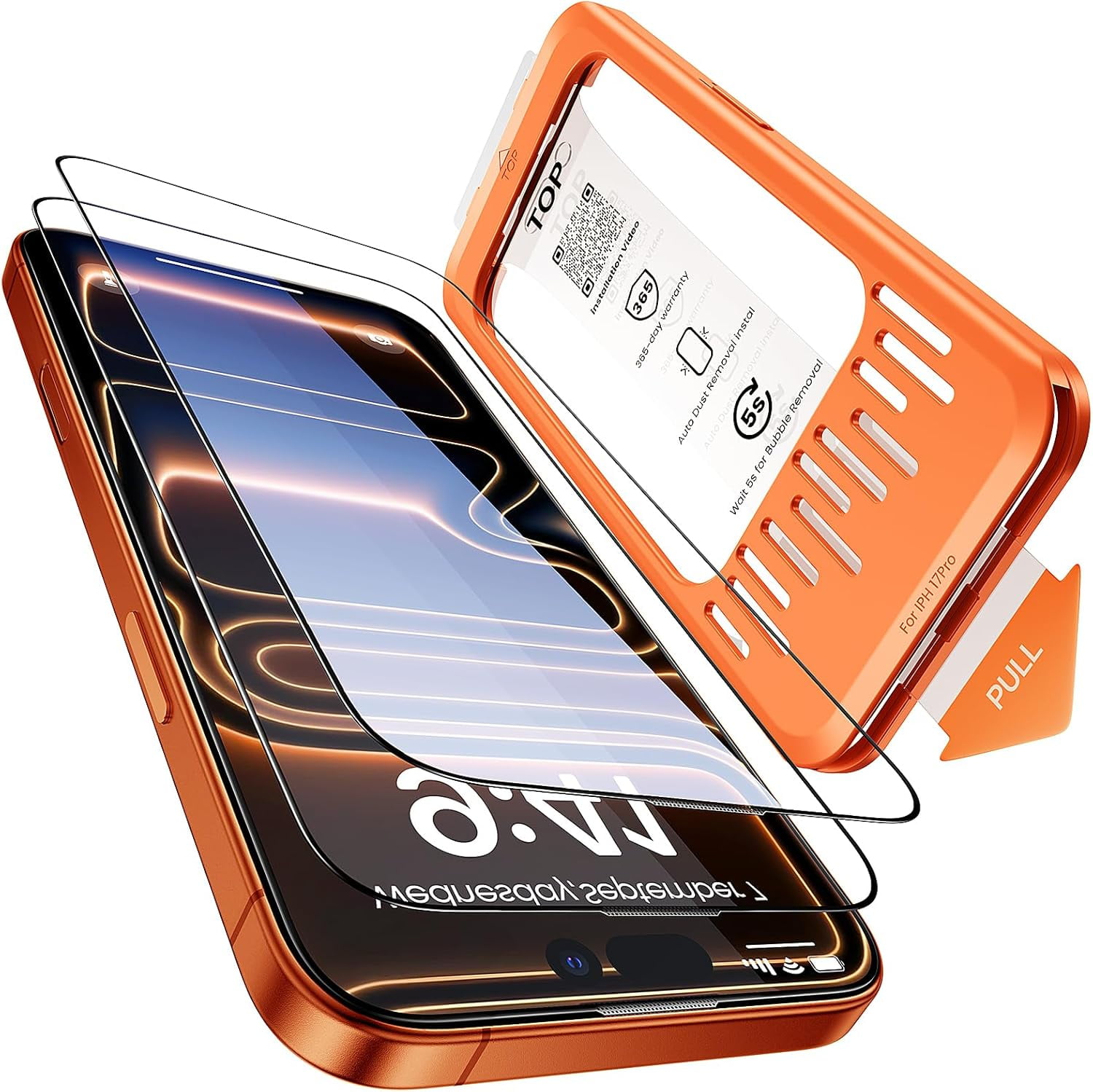 2-Pack for iPhone 17 Pro Screen Protector,[Double Shatterproof Tempered ...