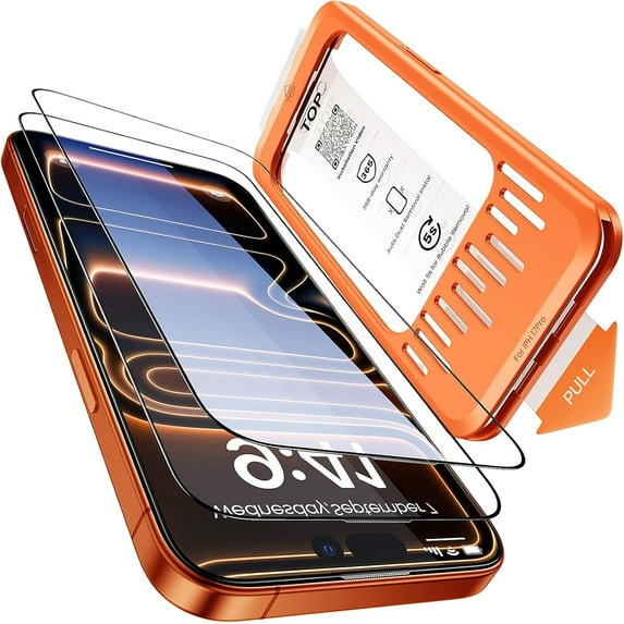 2-Pack for iPhone 17 Pro Screen Protector,[Double Shatterproof Tempered ...