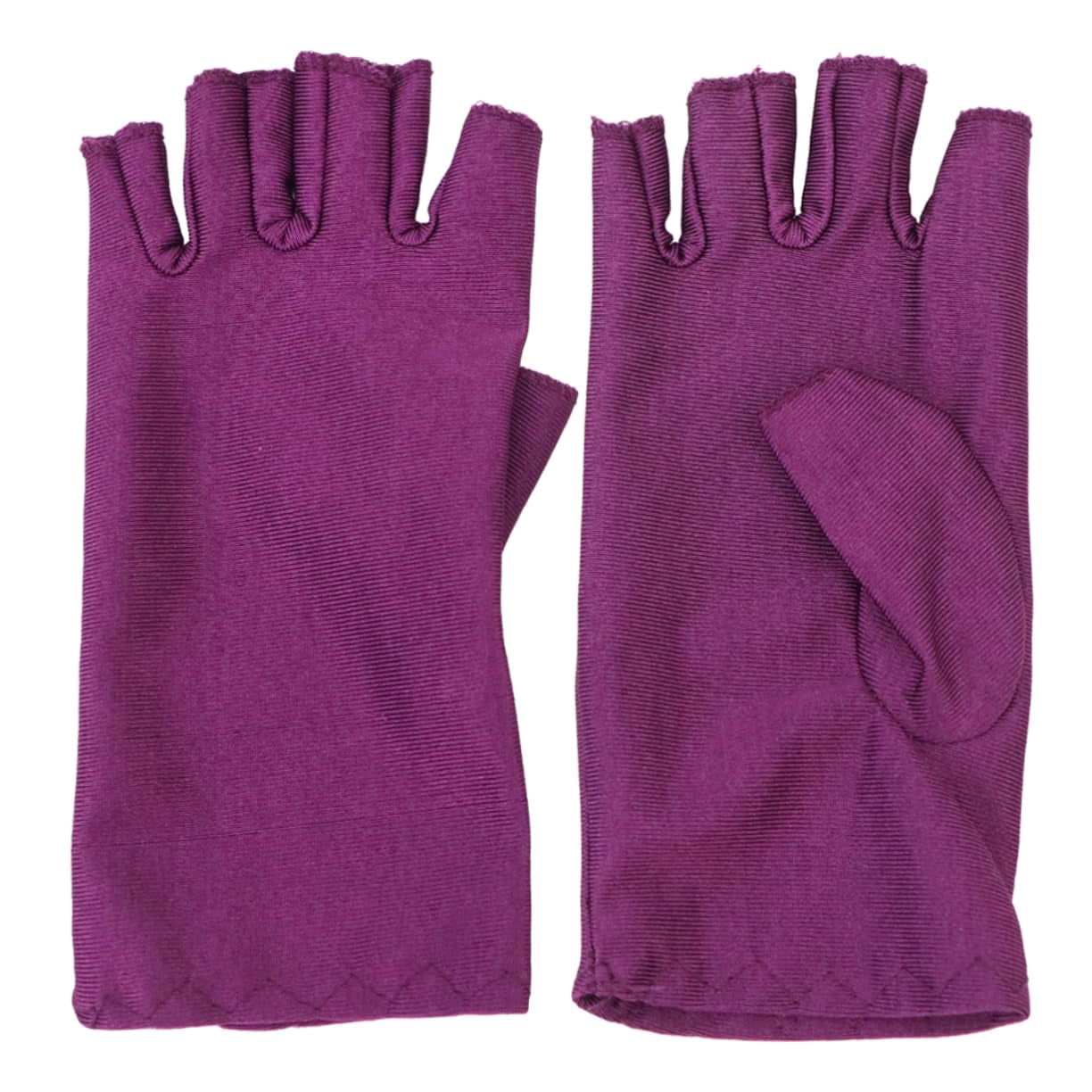 2 Pack manicure gloves anti UV glove nail art glove half-finger gloves ...