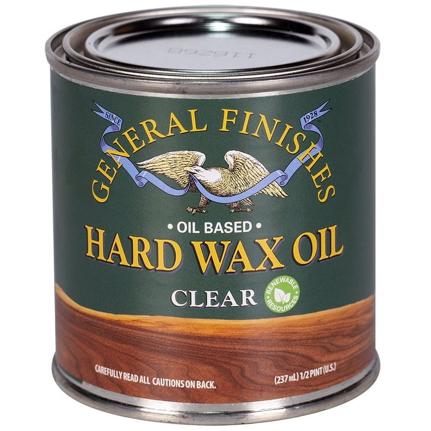 2-Pack of 1/2 pt General Finishes B807-UL Clear Hard Wax Oil Natural ...