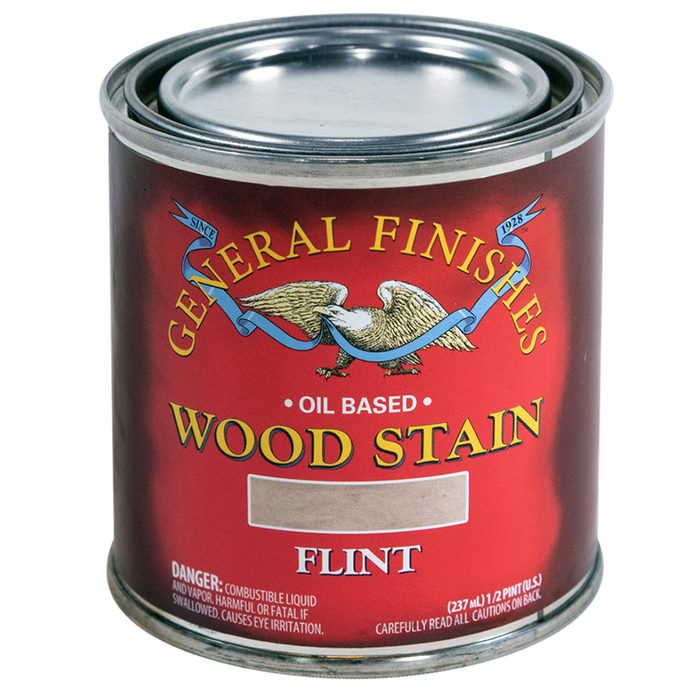 2-Pack of 1/2 pt General Finishes FLHP Flint Wood Stain Oil-Based ...