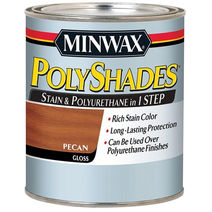 2-Pack of 1/2 pt Minwax 21420 Pecan PolyShades Wood Stain And ...
