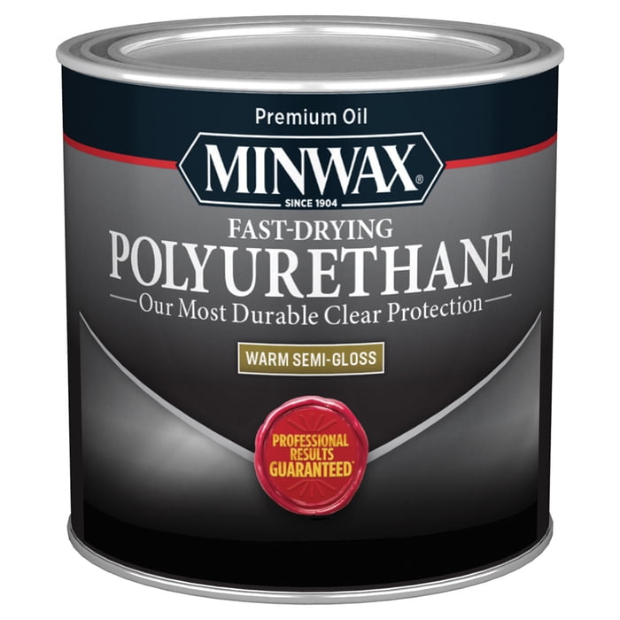 2-Pack of 1/2 pt Minwax 23005 Clear Fast-Drying Oil-Based Polyurethane, Semi-Gloss - Walmart.com