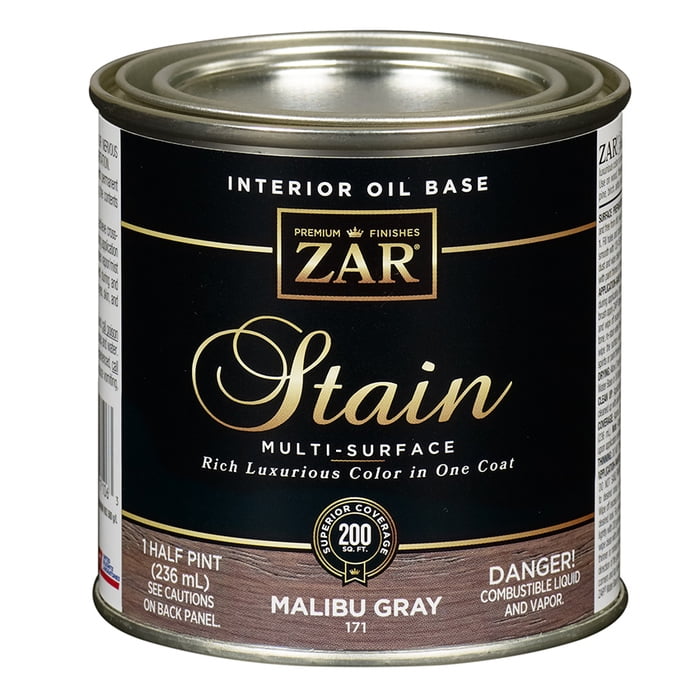 2-Pack of 1/2 pt UGL 17106 Malibu Gray Zar Interior Oil-Based Wood ...