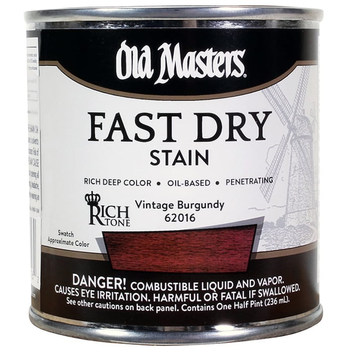 2-Pack of 1/2Pt Old Masters 62016 Vintage Burgandy Fast Dry Stain Oil ...