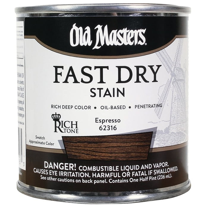 2-Pack of 1/2Pt Old Masters 62316 Espresso Fast Dry Stain Oil-Based ...