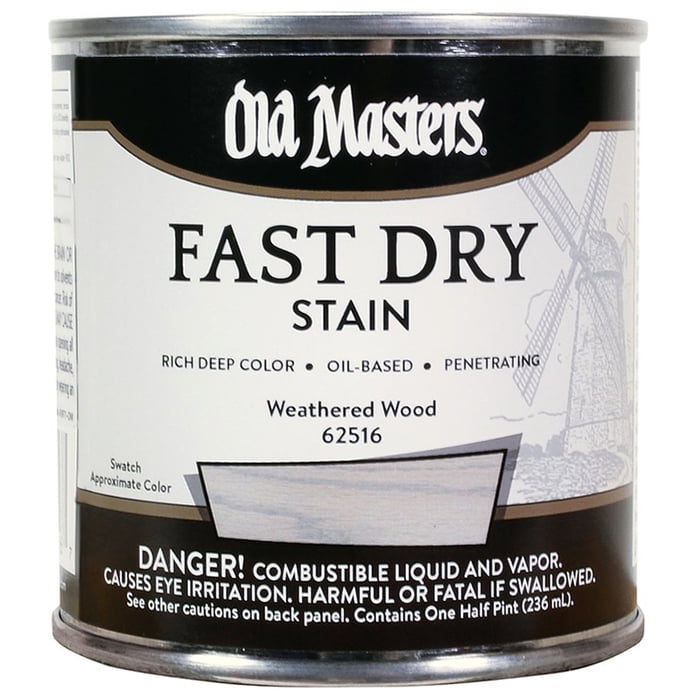 2-Pack of 1/2Pt Old Masters 62516 Weathered Wood Fast Dry Stain Oil ...
