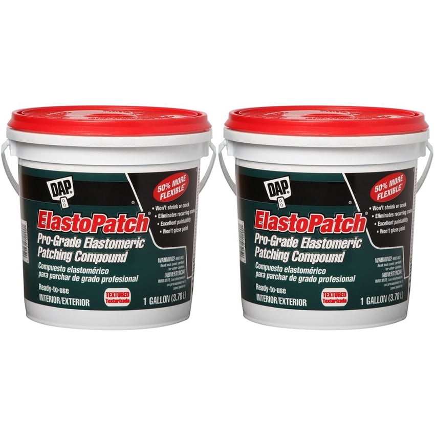 2 Pack of 1 gal Dap 12290 ElastoPatch White Flexible Patching Compound ...