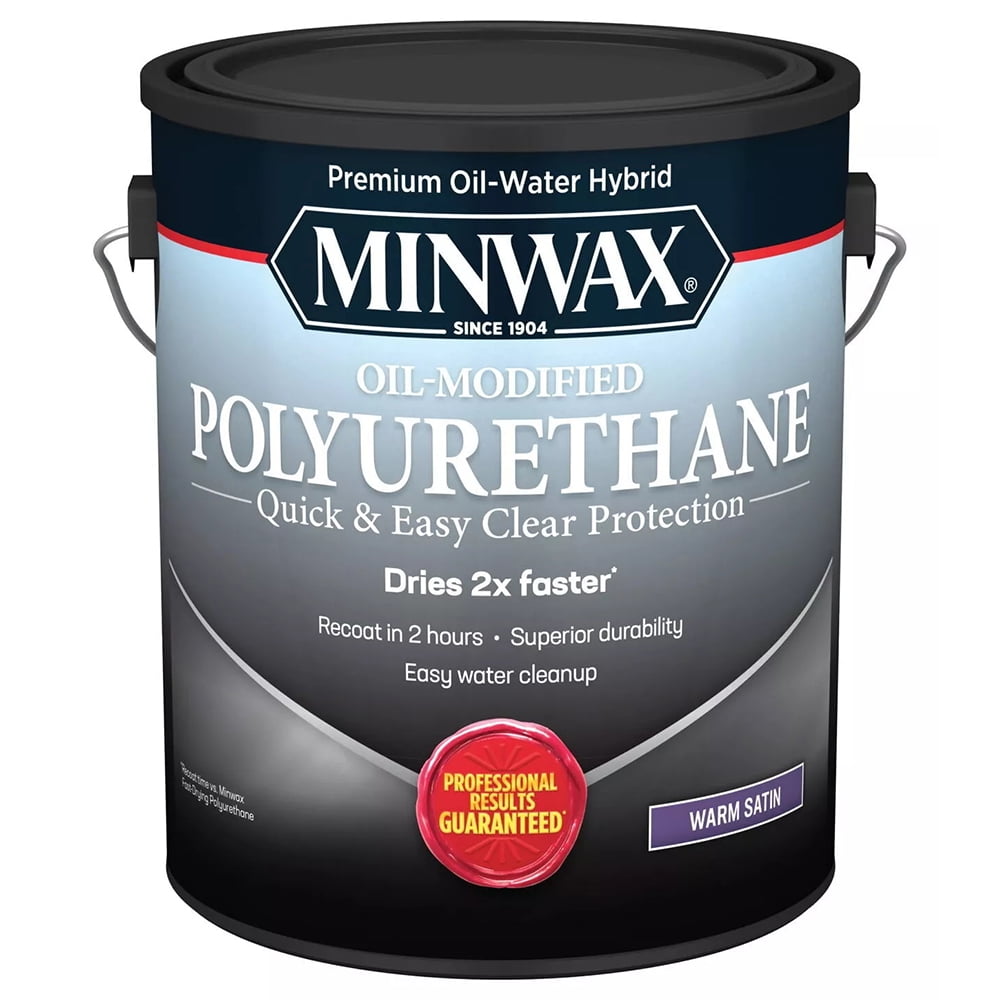 2-Pack of 1 gal Minwax 71033 Clear Water Based Poly Oil-Modified ...