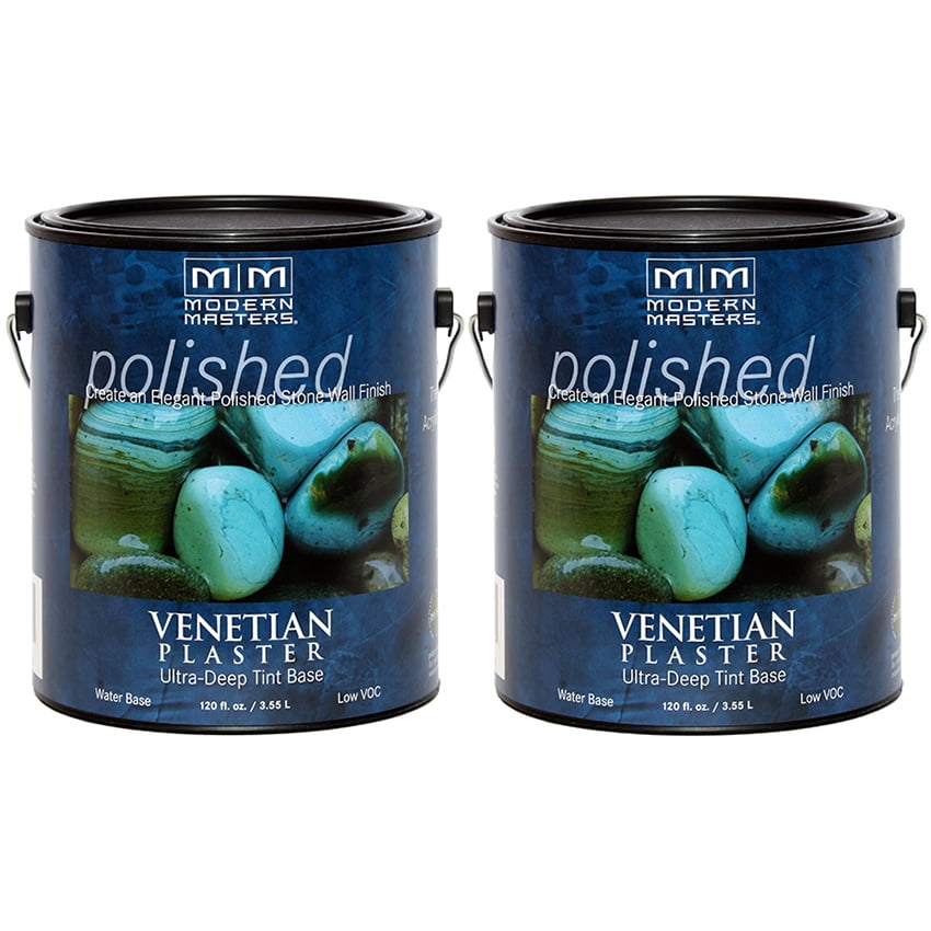 2 Pack of 1 gal Modern Masters VP200 Tint Base Venetian Plaster Water ...