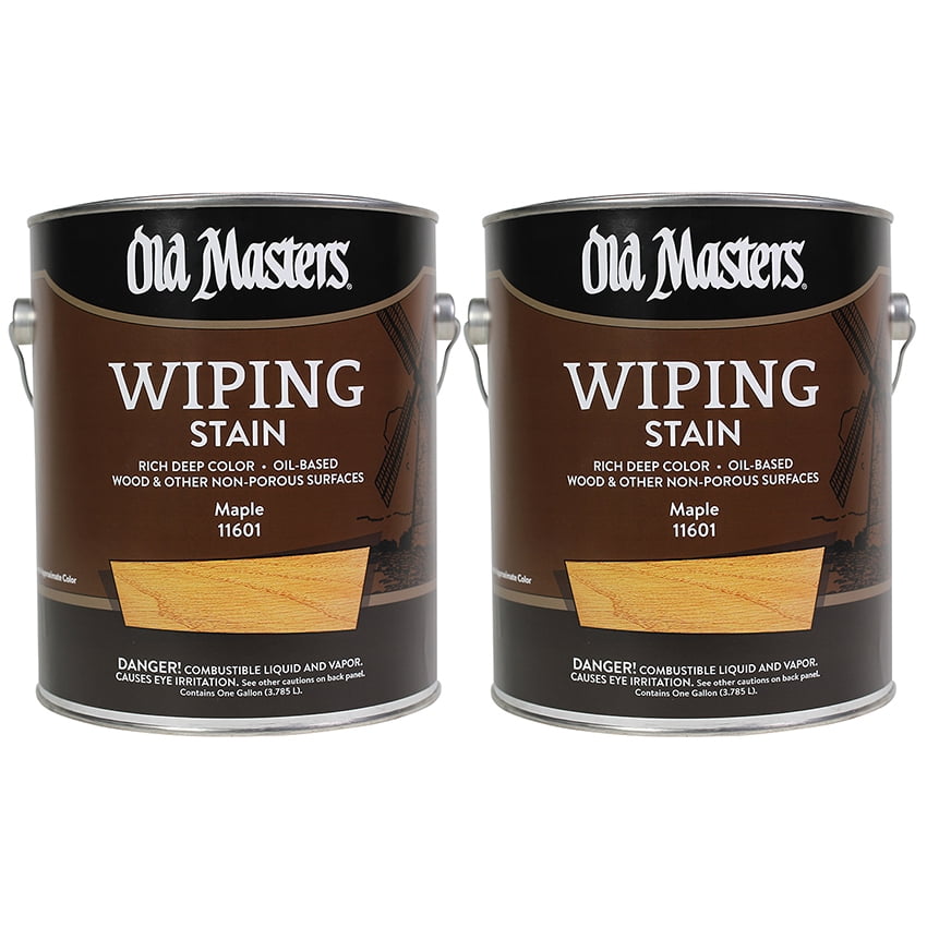 2 Pack of 1 gal Old Masters 11601 Maple Old Masters Oil-Based Wiping ...