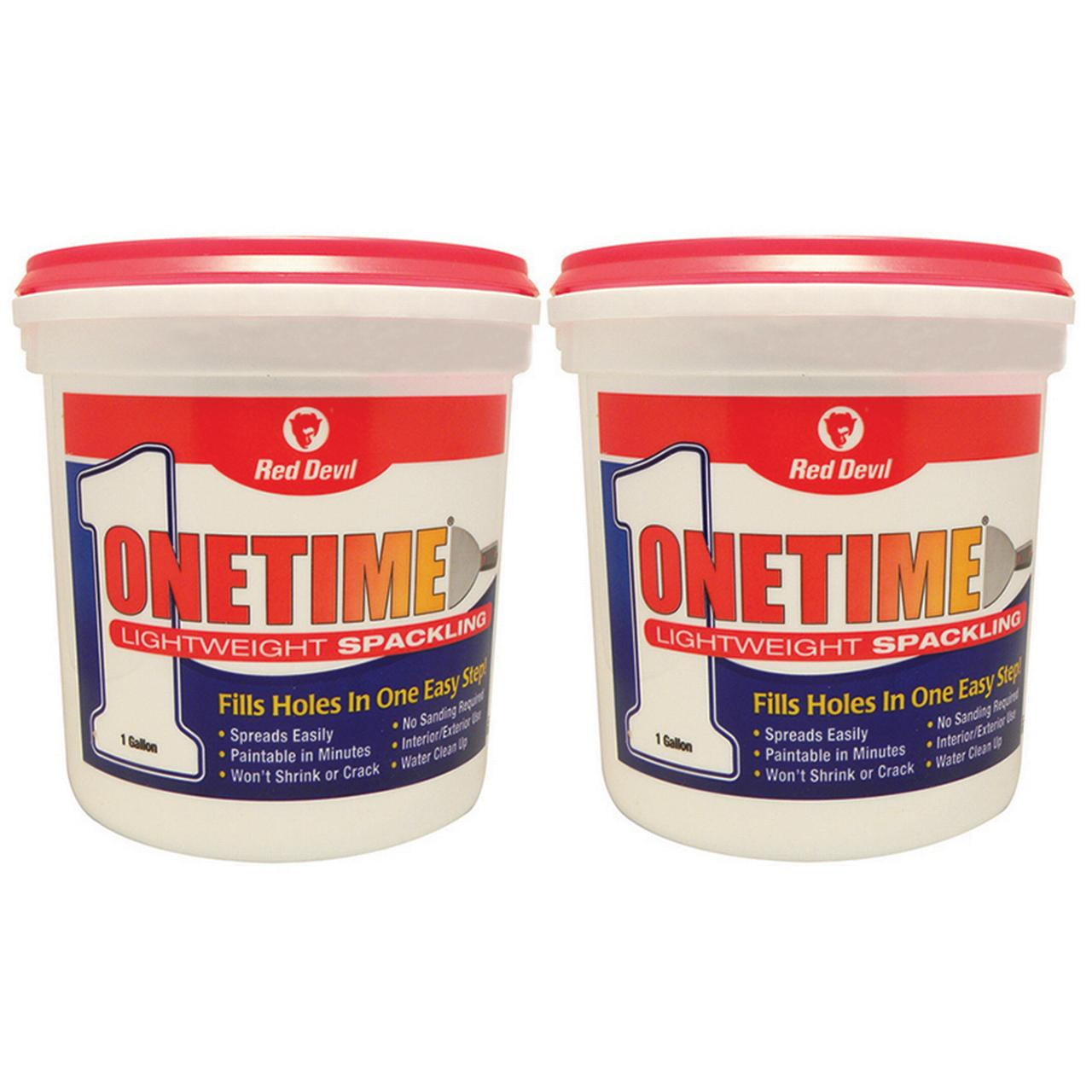 2 Pack of 1 gal Red Devil 541 Onetime Light Weight Spackling - Walmart.com