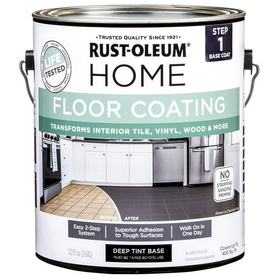 Rust-Oleum Home Floor Coating Base Coat, 2-Pack of 1 gal, Durable ...