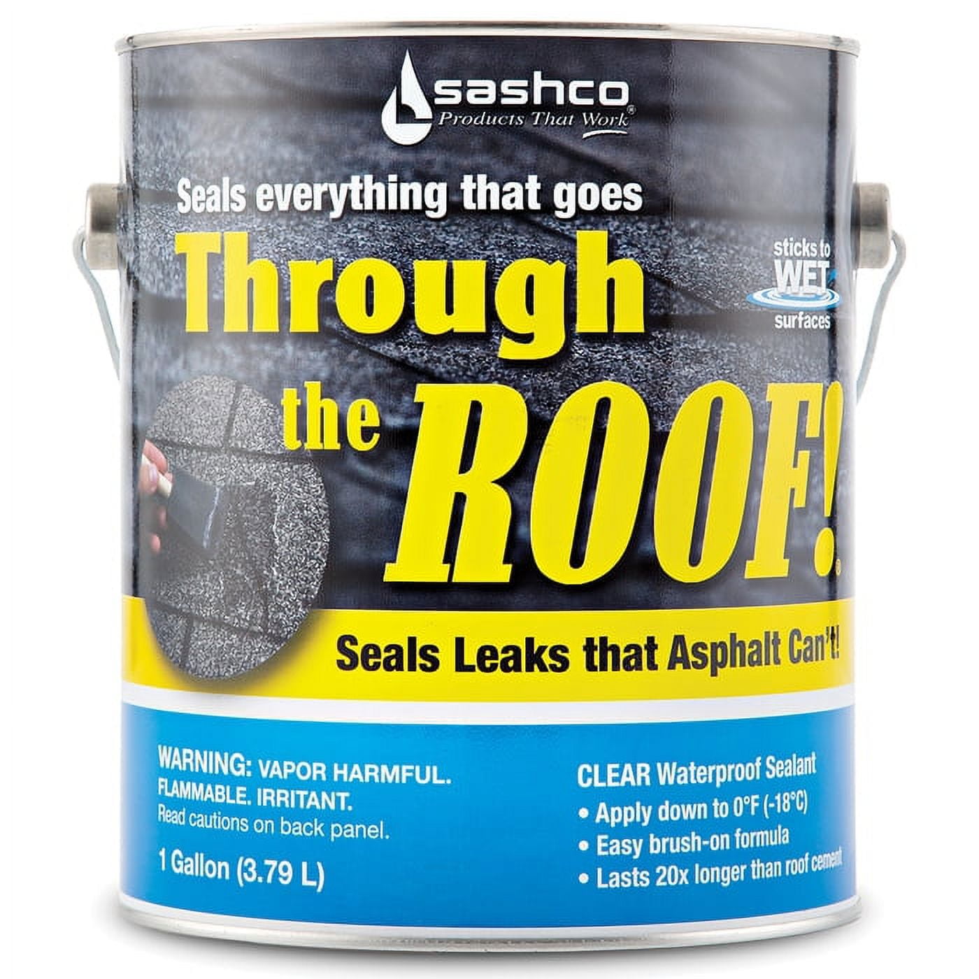 2-Pack of 1 gal Sashco 14004 Clear Through the ROOF! Sealant - Walmart.com