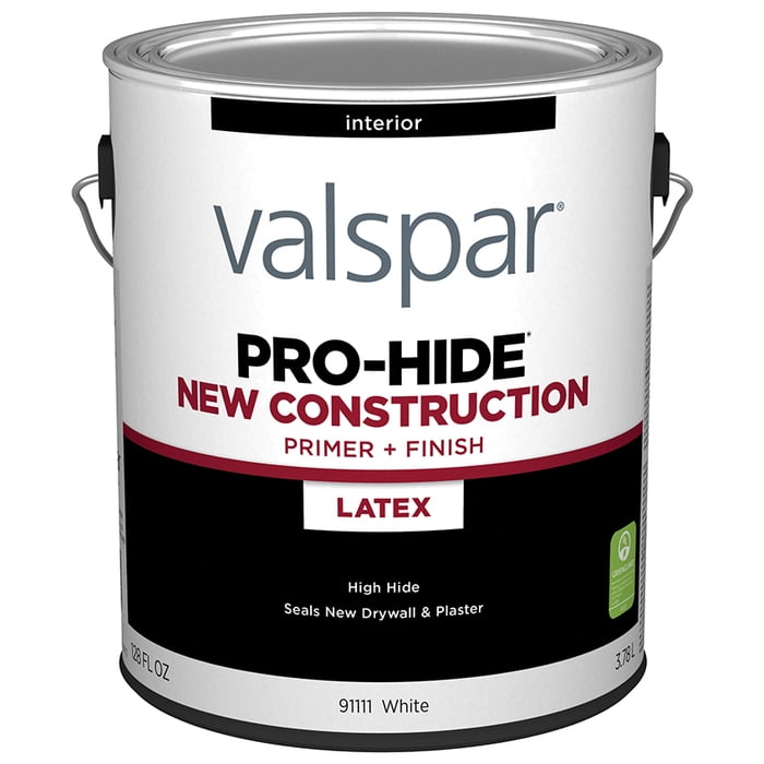 2-Pack of 1 gal Valspar 91111 White Pro-Hide New Construction Primer ...