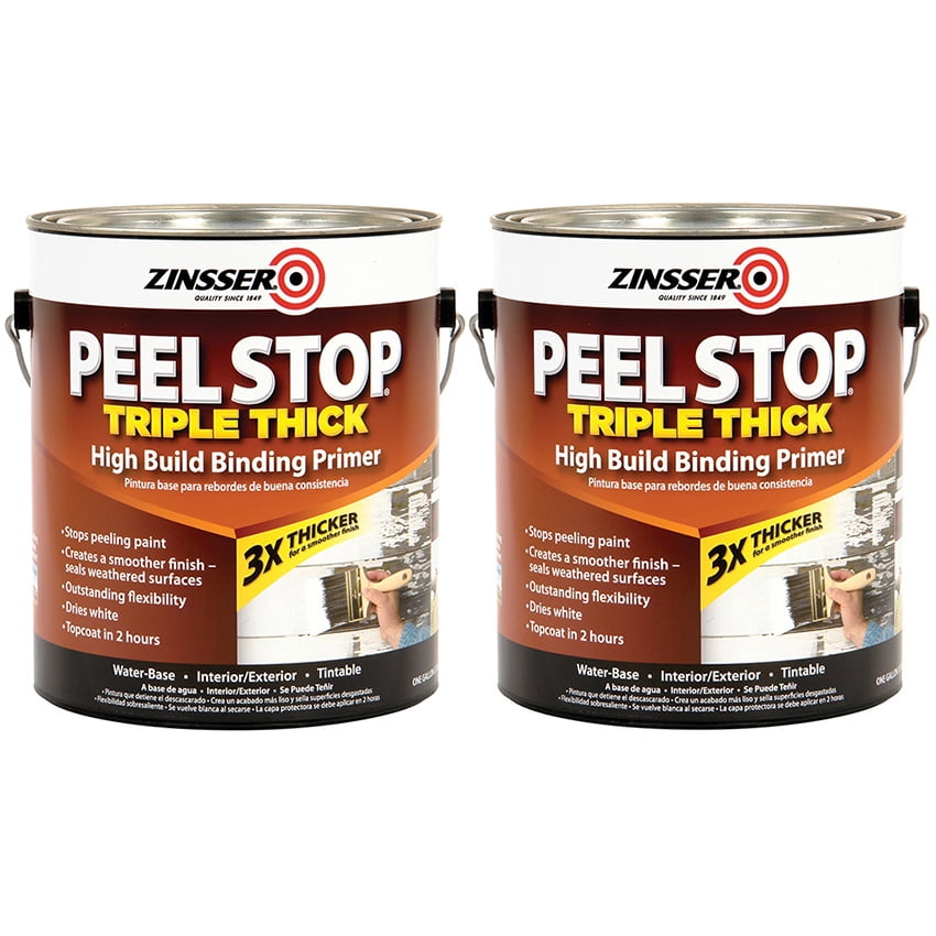 2 Pack of 1 gal Zinsser 260924 White Zinsser, Peel Stop Triple Thick ...