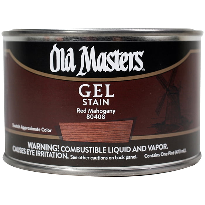 2-Pack of 1 pt Old Masters 80408 Red Mahogany Gel Stain Oil-Based Stain ...