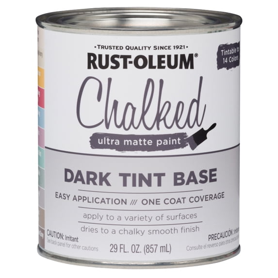 2-Pack of 1 qt Rust-Oleum 287689 Tint Base Chalked Ultra Matte Paint ...
